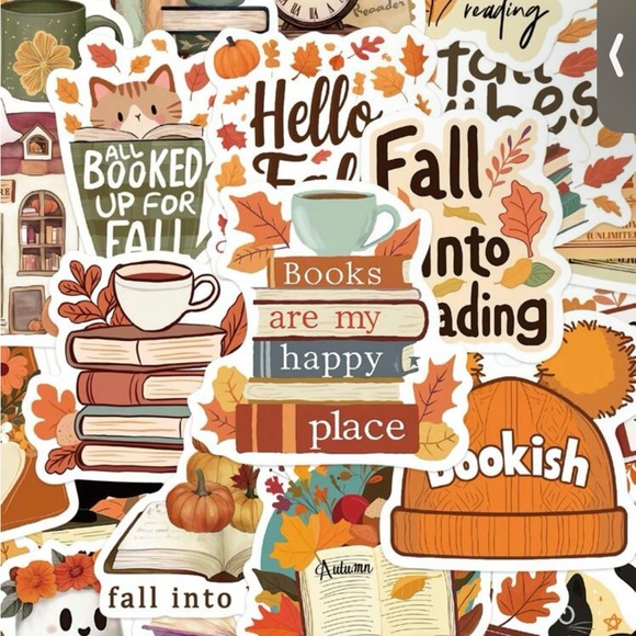 Design | 5 Autumn Book Themed Sticker Set | Poshmark